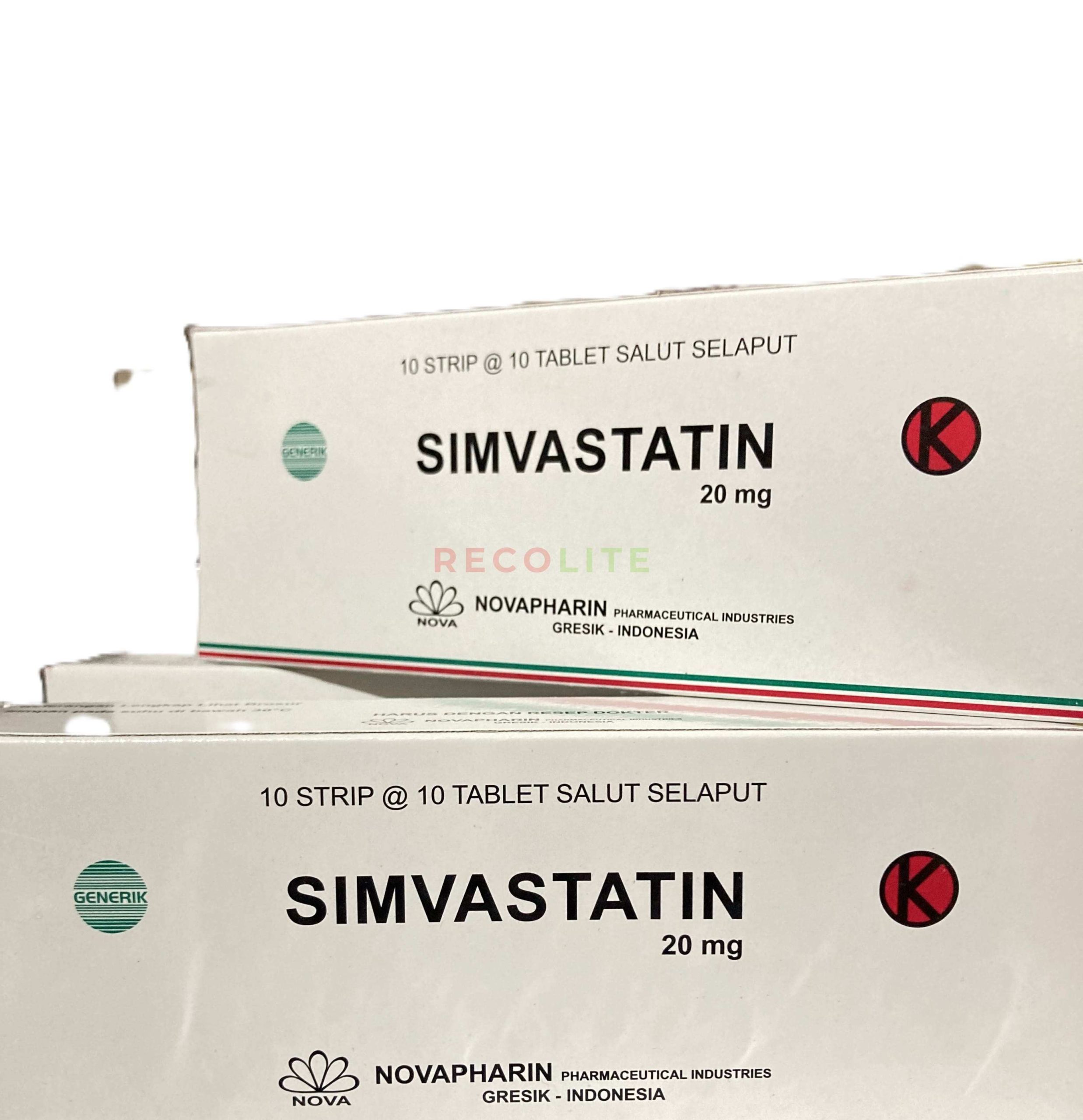 SIMVASTATIN 20MG NOVA BOX/100 TAB – Recolite Online Order Pharmacy