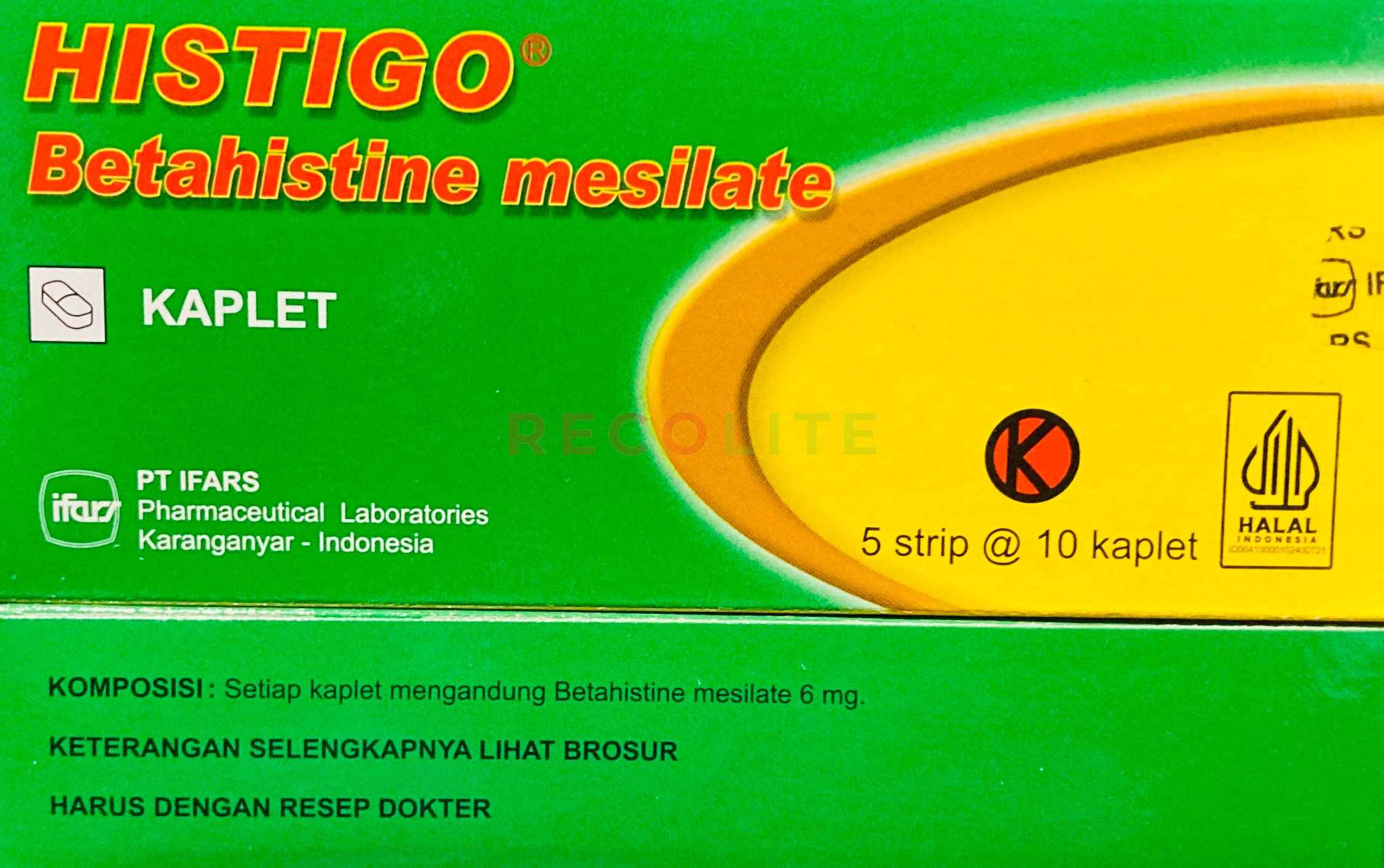 HISTIGO BOX/50 KAP – Recolite Online Order Pharmacy